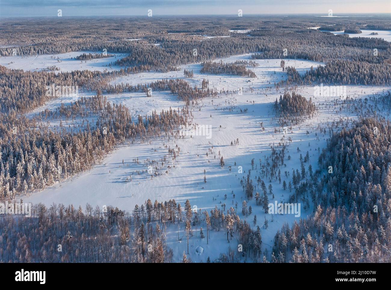 Finland winter forest aerial hi-res stock photography and images - Alamy