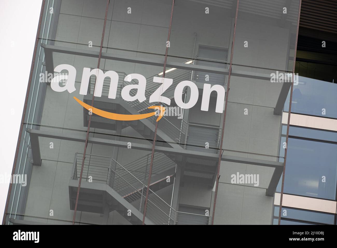 German HQ of Amazon seen in the Parstadt Schwabing in Munich, Germany ...