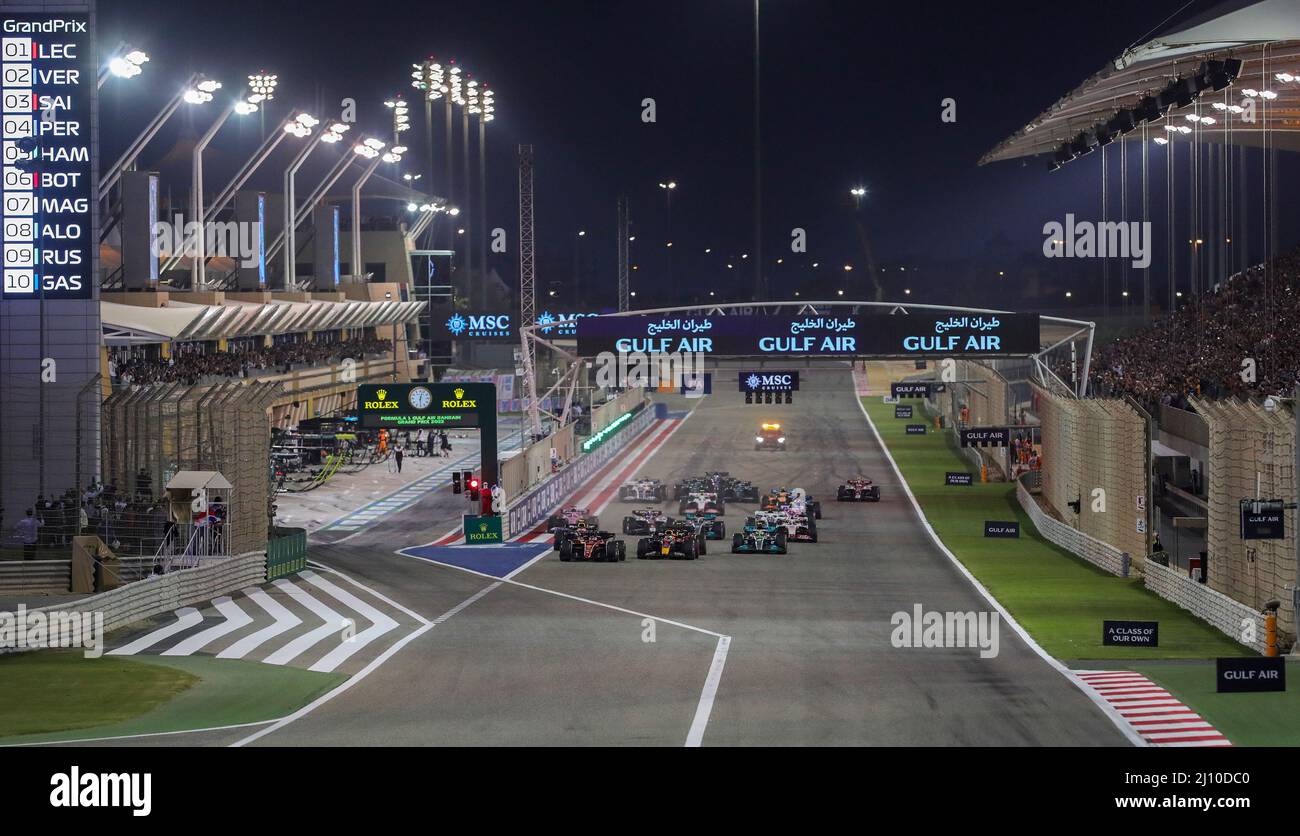 Bahrain International Circuit, Sakhir, Bahrain on 20 March 2022 start ...