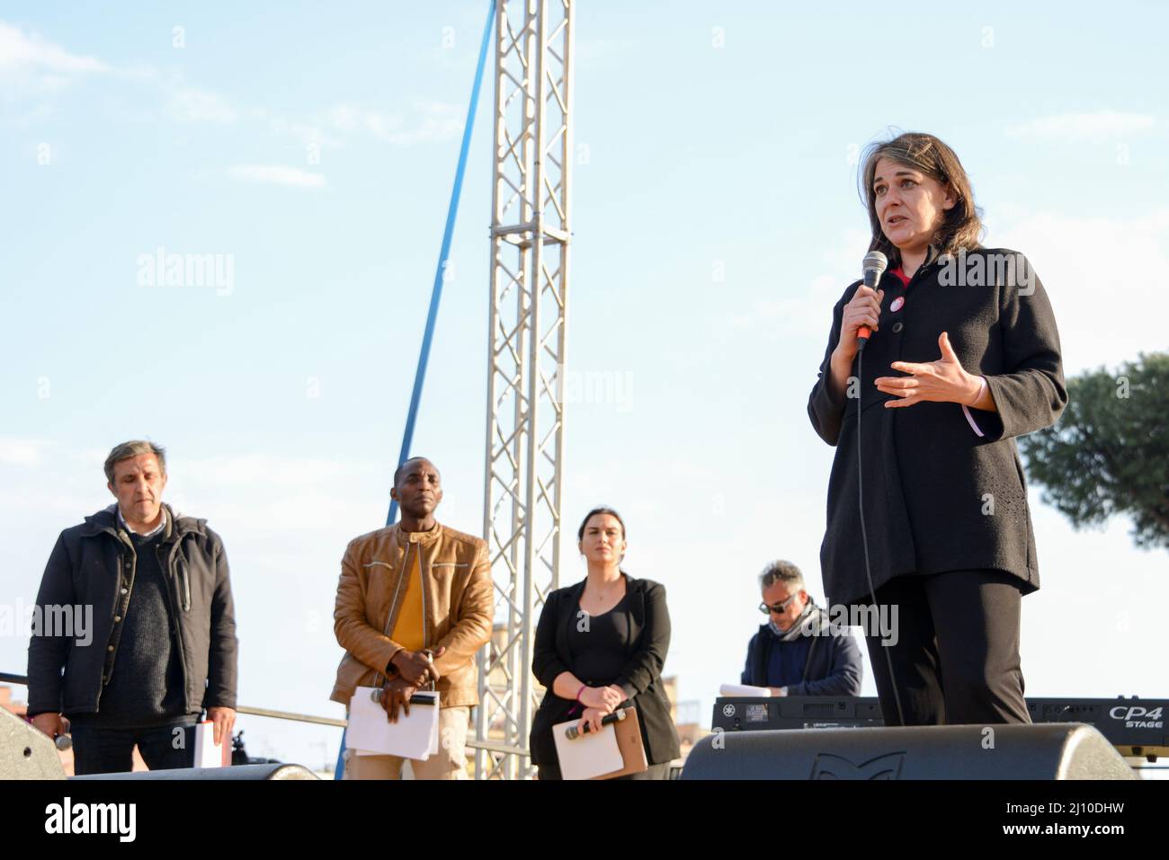 Cecilia Strada, activist during "Together for Peace", anti-war ...