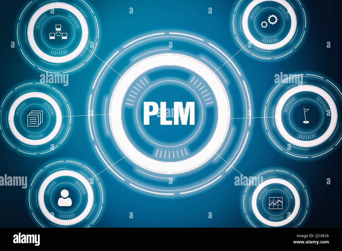 3D rendering of icons related to Product Lifecycle Management Stock ...