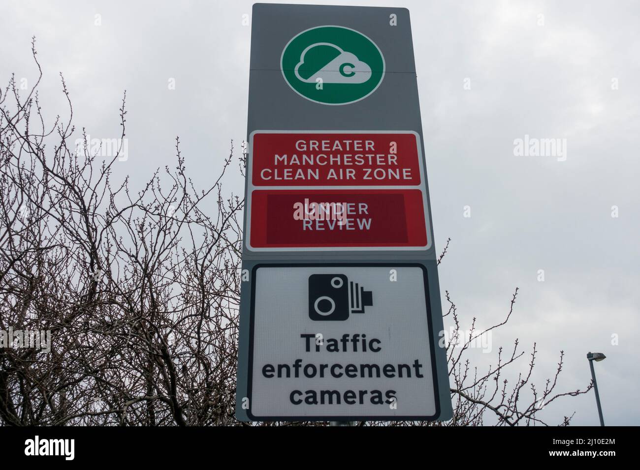 Greater Manchester Clean Air Zone Traffic Information Sign now under ...