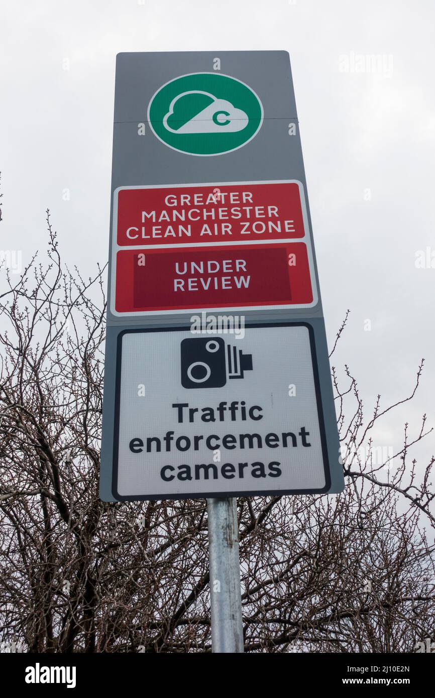 Greater Manchester Clean Air Zone Traffic Information Sign now under ...