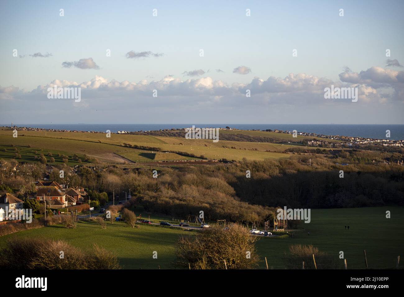 View of the Woodingdean, South Downs National Park, Brighton, England ...
