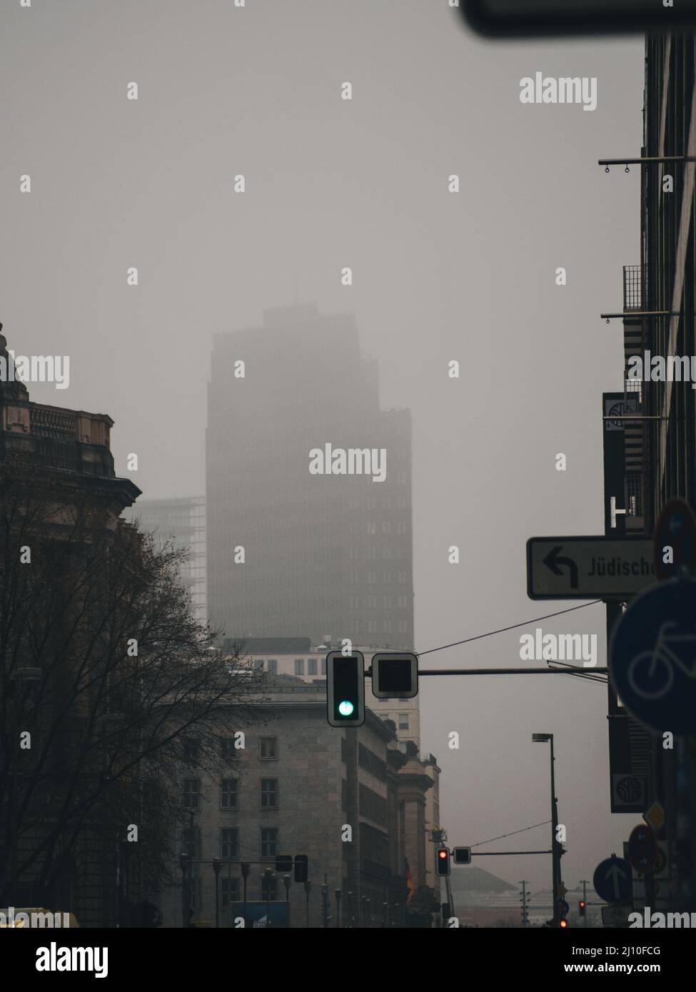 Foggy building at modern urban district Stock Photo - Alamy