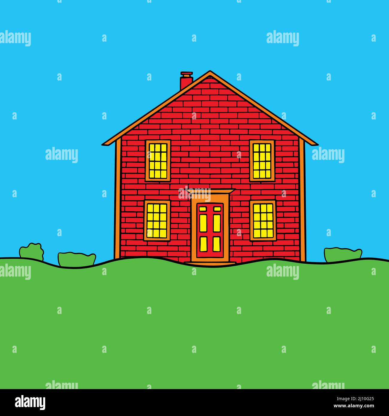 House pop art style illustration. Comic book style imitation. Vector ...