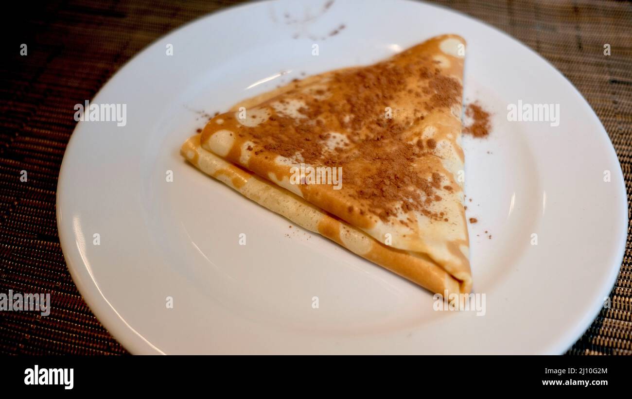 French-Style Crepes with Cinnamon Spice are perfect for Breakfast Stock ...