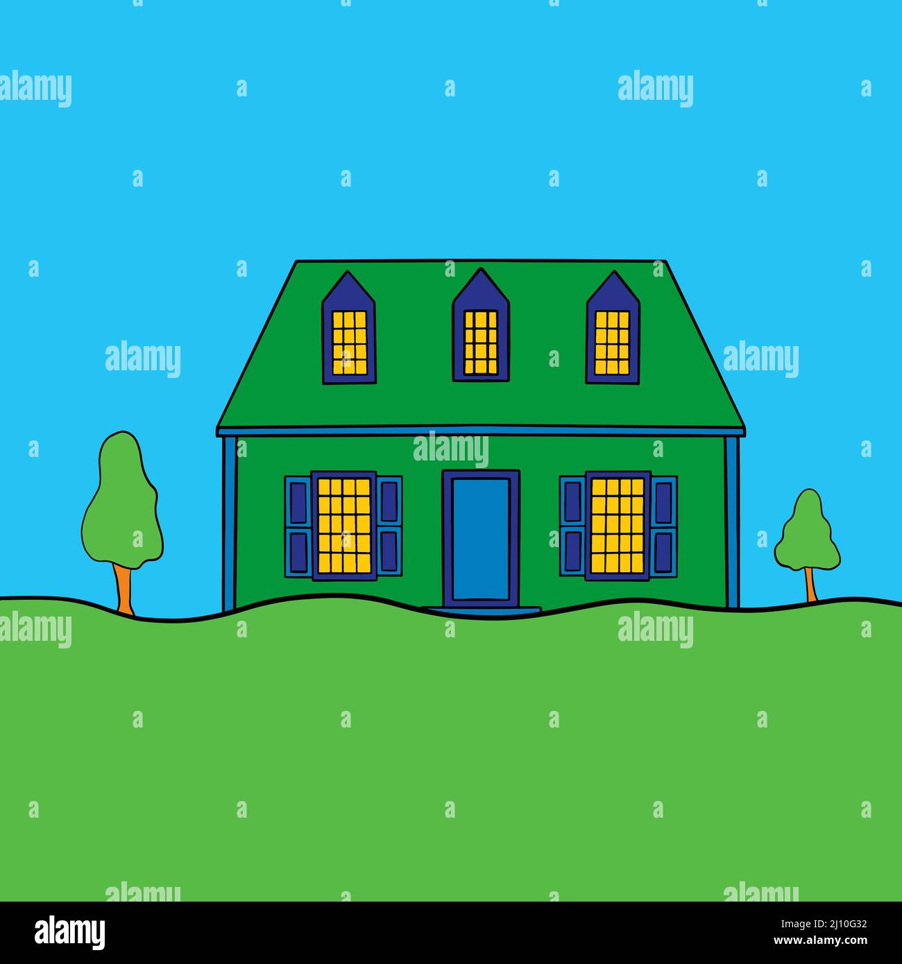 Township building Stock Vector Images - Alamy