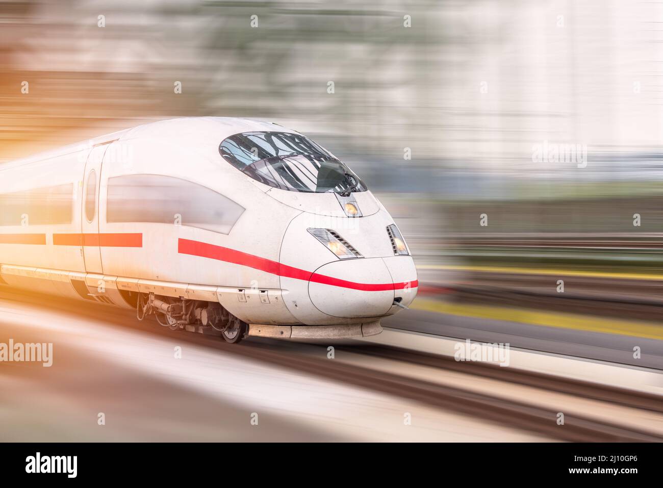 High speed train with motion blur hi-res stock photography and images ...