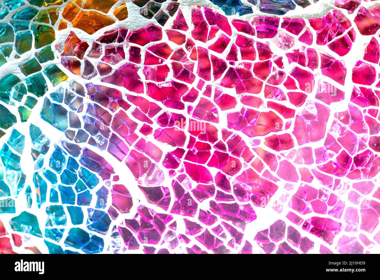 A Rainbow Vibrant Coloured Shattered Glasss Mosaic Background Stock ...