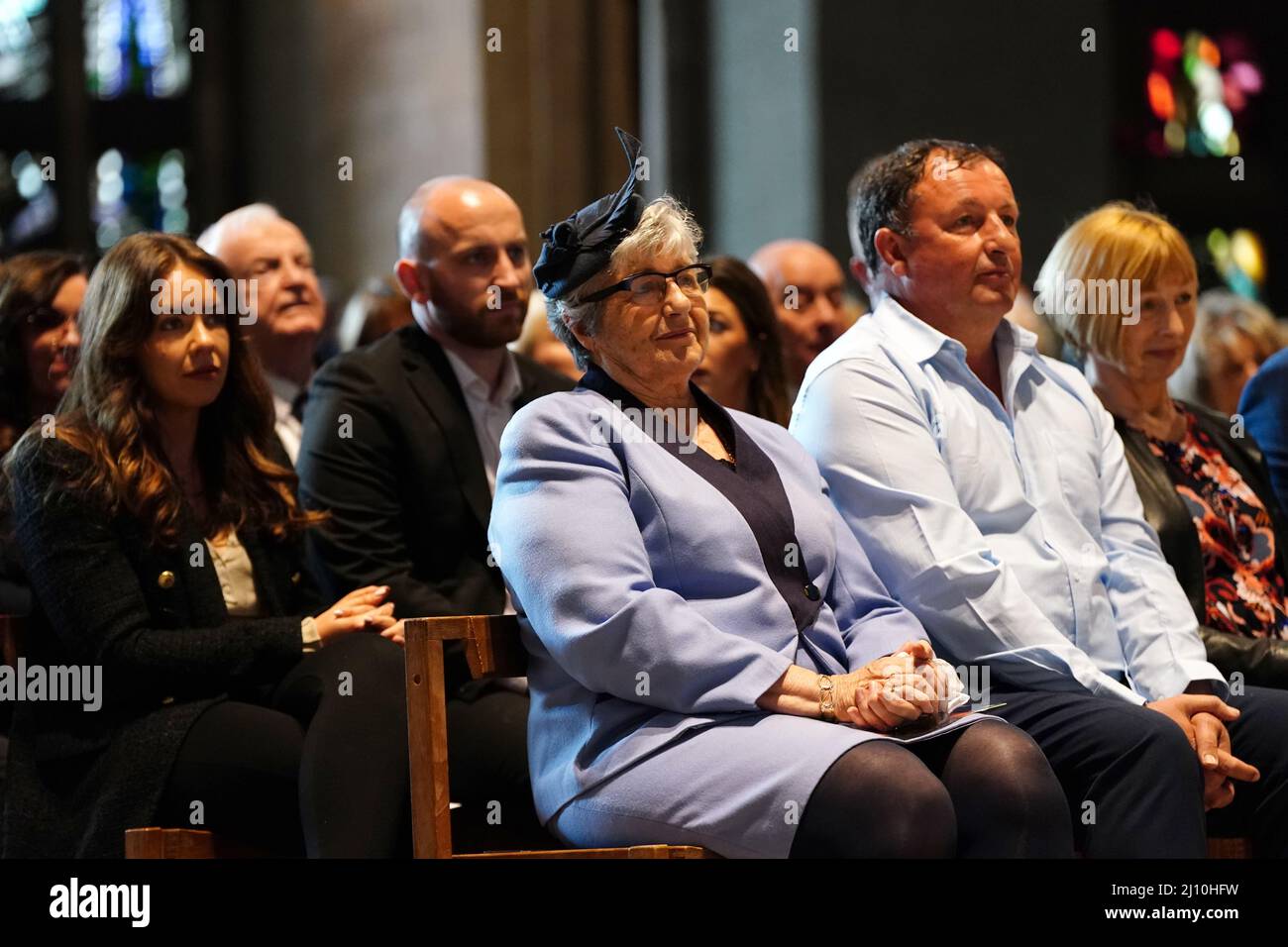 Jean Sillett, wife of John Sillett during a celebration service for ...