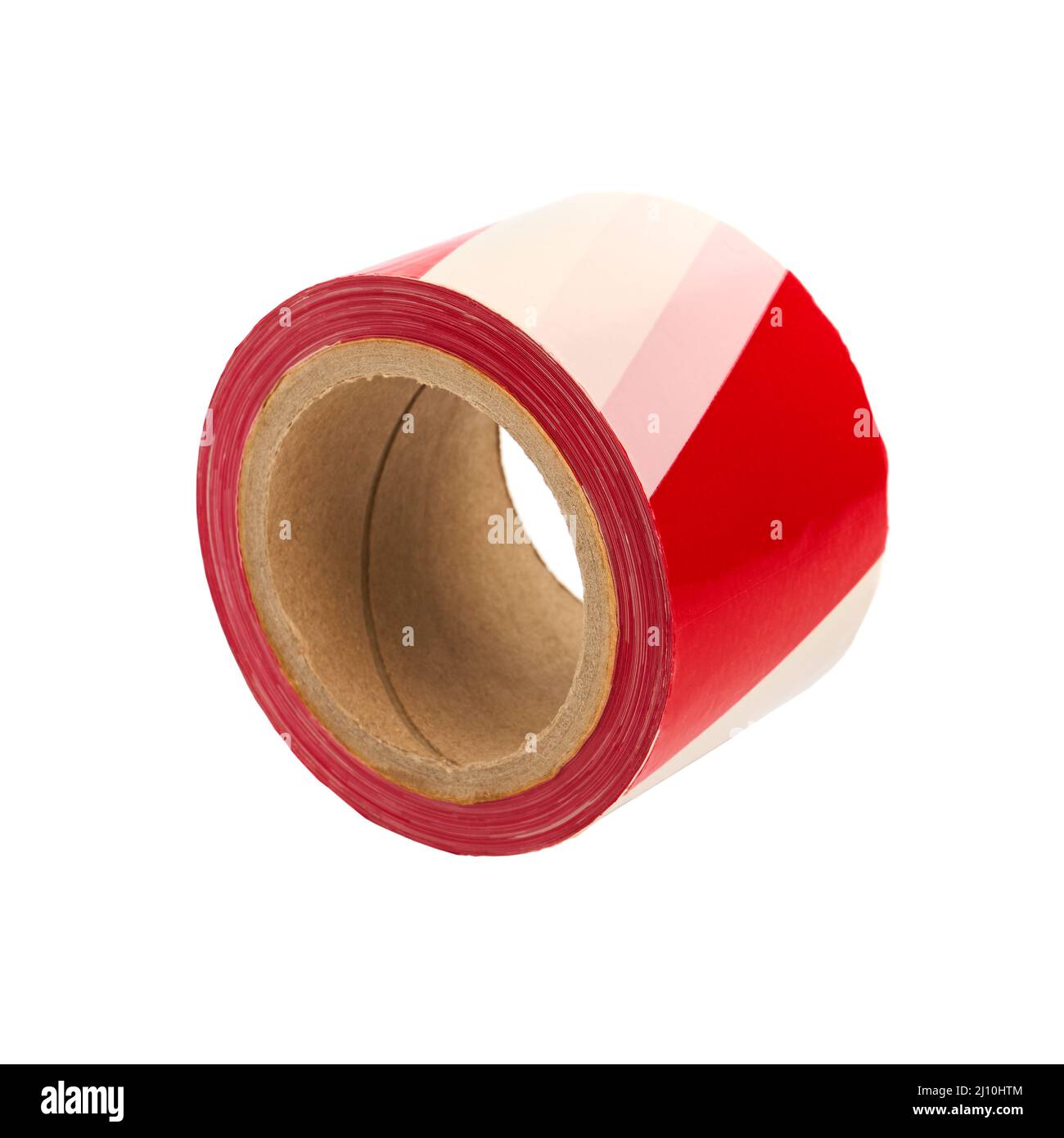 Roll of signal tape isolated on white background Stock Photo - Alamy