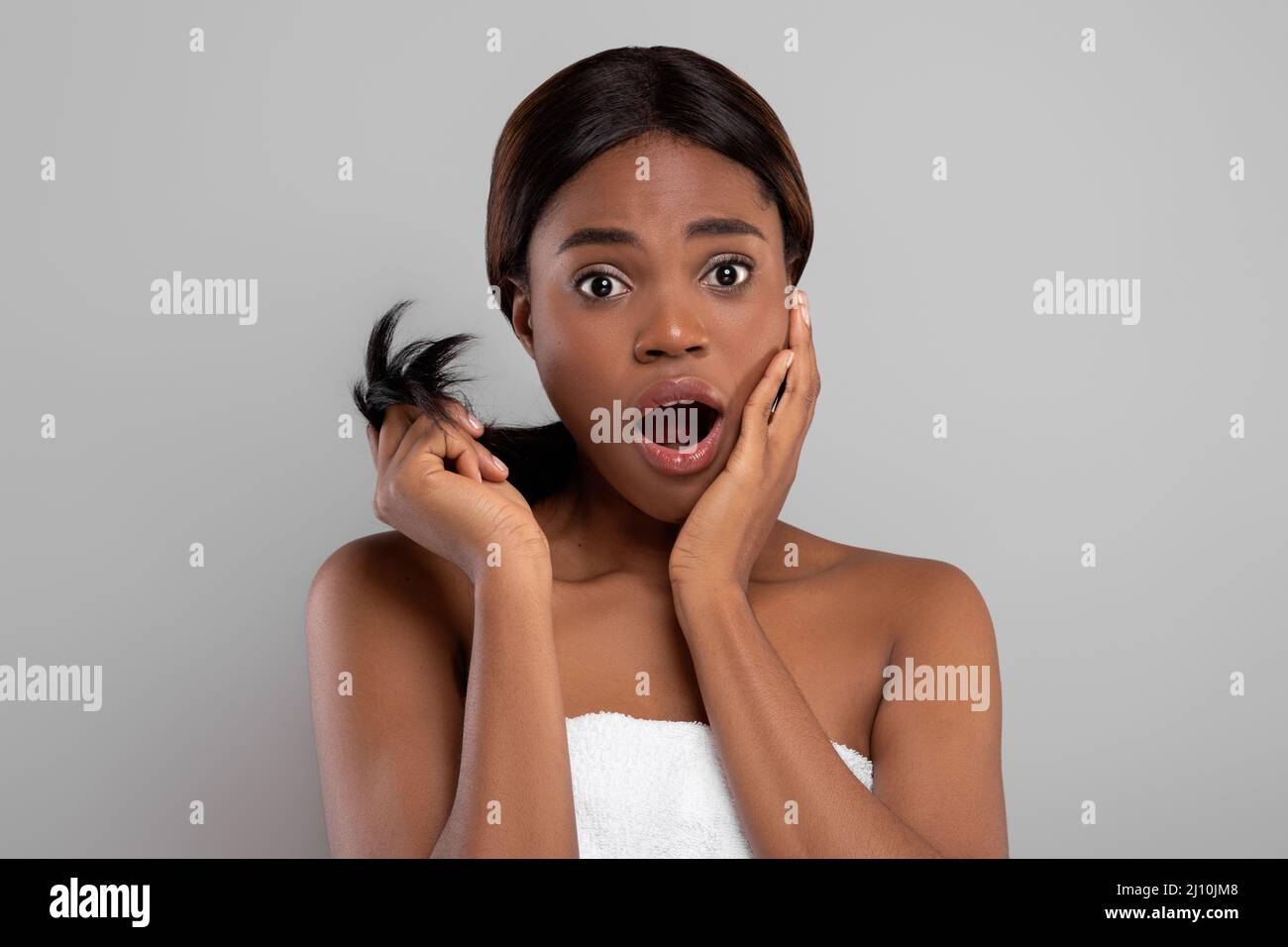Split ends treatment african hi-res stock photography and images - Alamy