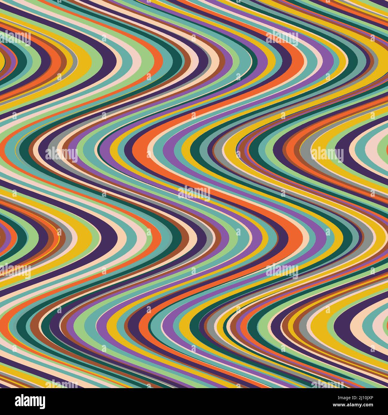 Abstract wavy pattern in retro colors Stock Photo - Alamy