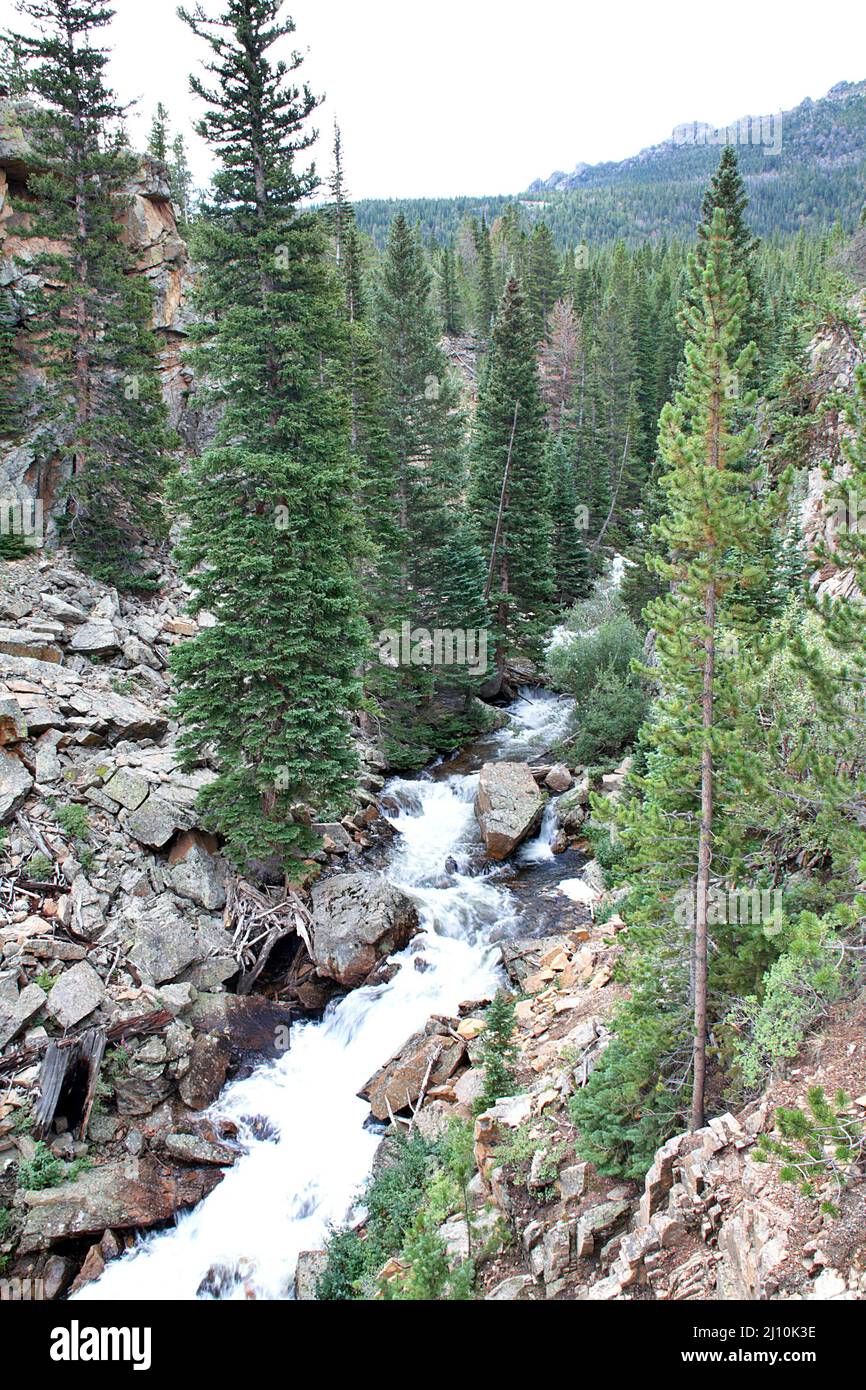Beautiful shot of a mountain stream on a sunny day Stock Photo - Alamy