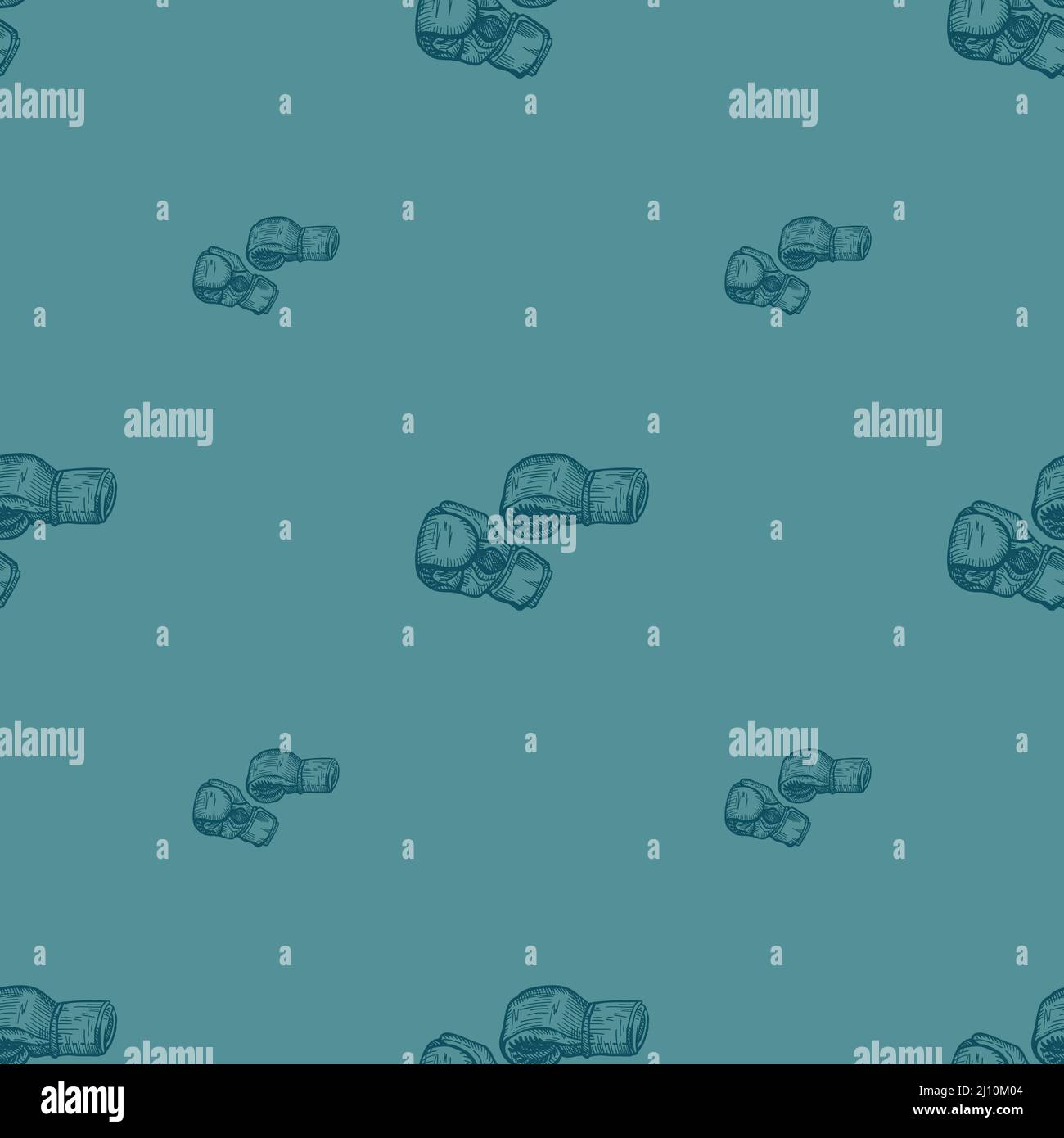 Boxing gloves seamless pattern. Vintage sport inventory background ...