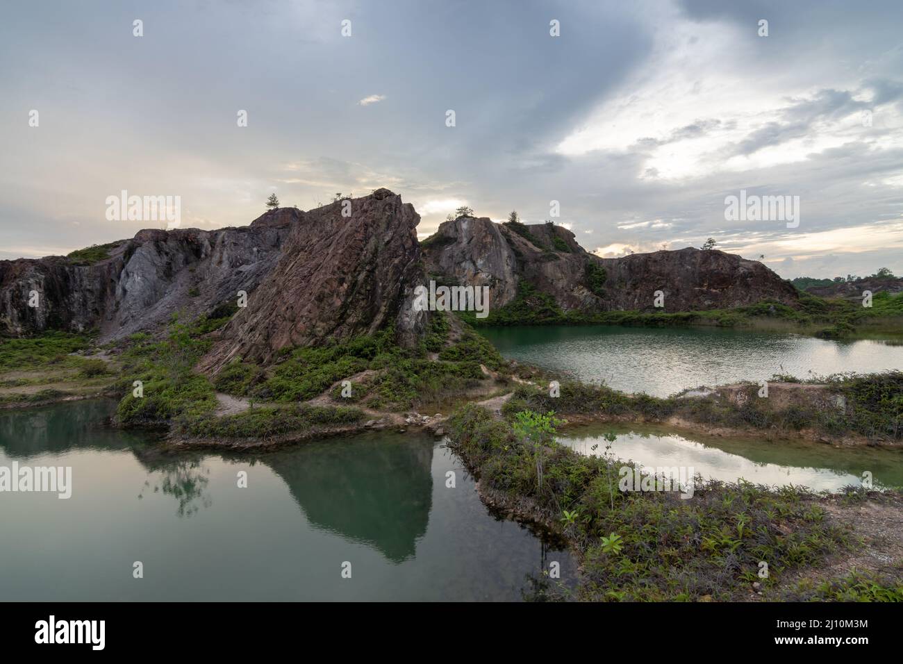Aerial view abandoned quarry in hi-res stock photography and images - Alamy