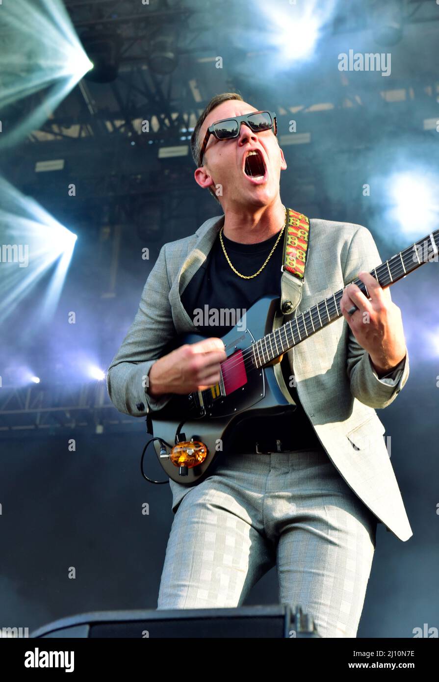 Napa, California, 5th September, 2021, Guitarist Brad Shultz of Cage ...