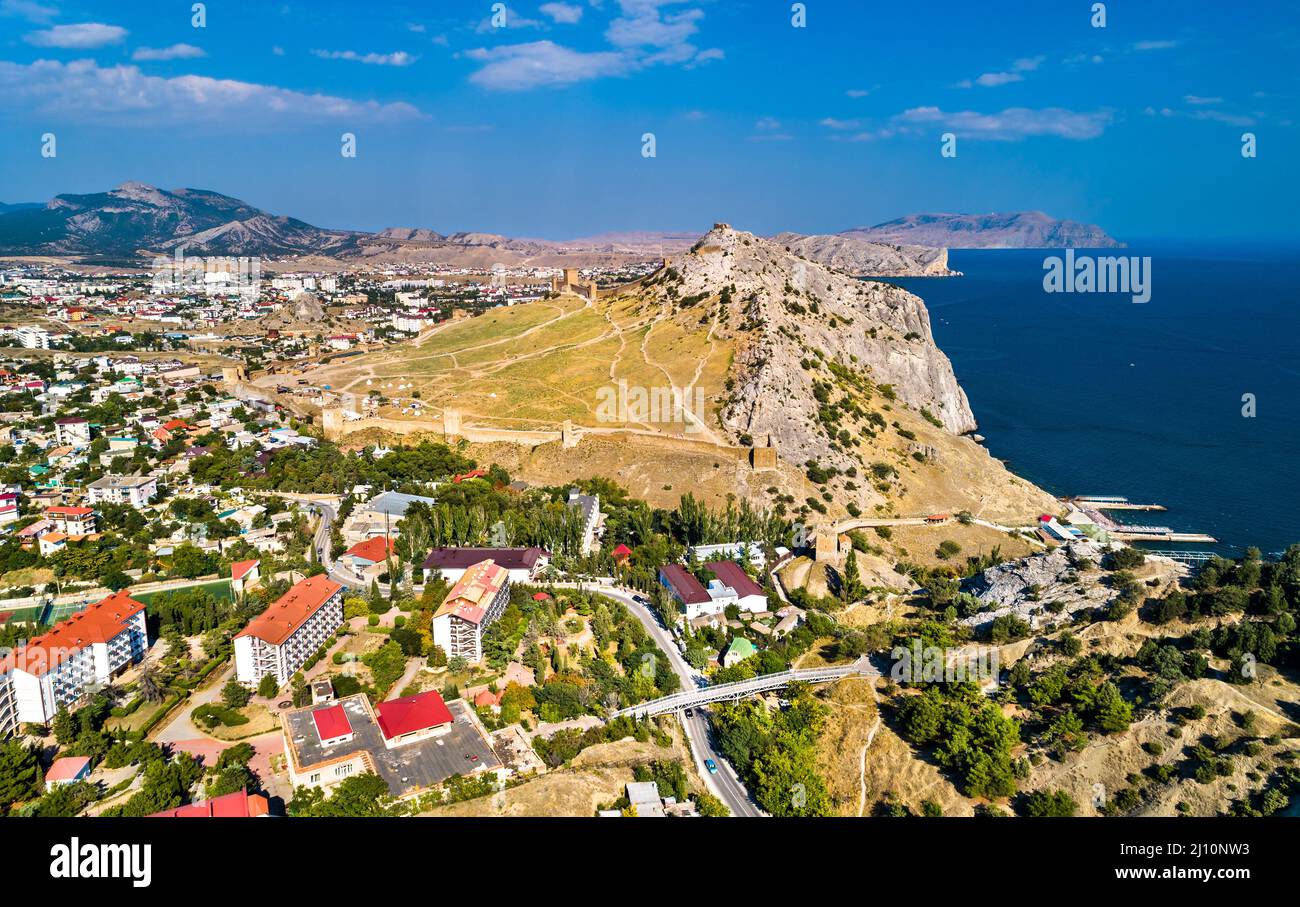 Panorama ancient genoese fortress in hi-res stock photography and ...