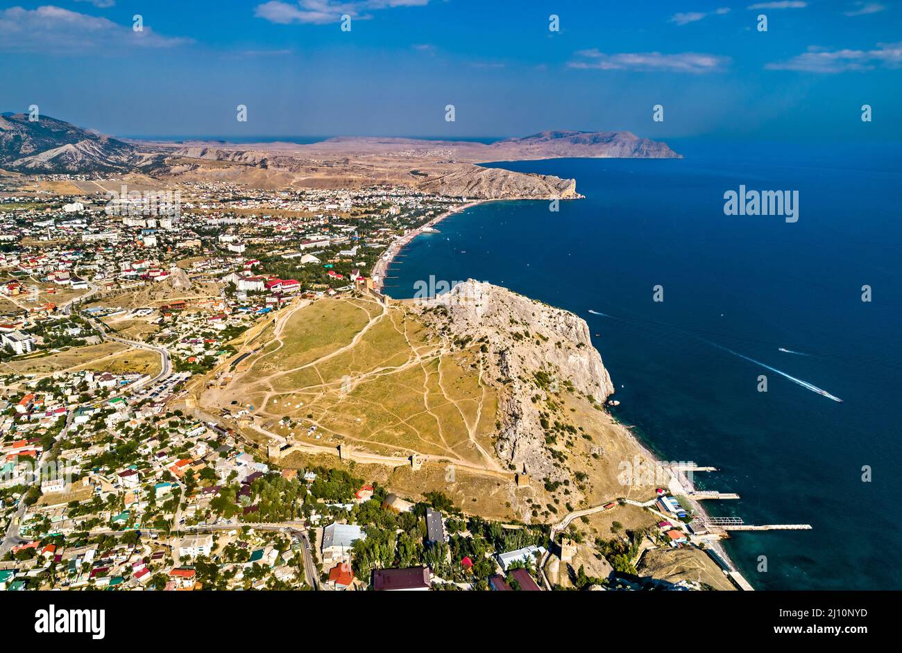 Panorama ancient genoese fortress in hi-res stock photography and ...