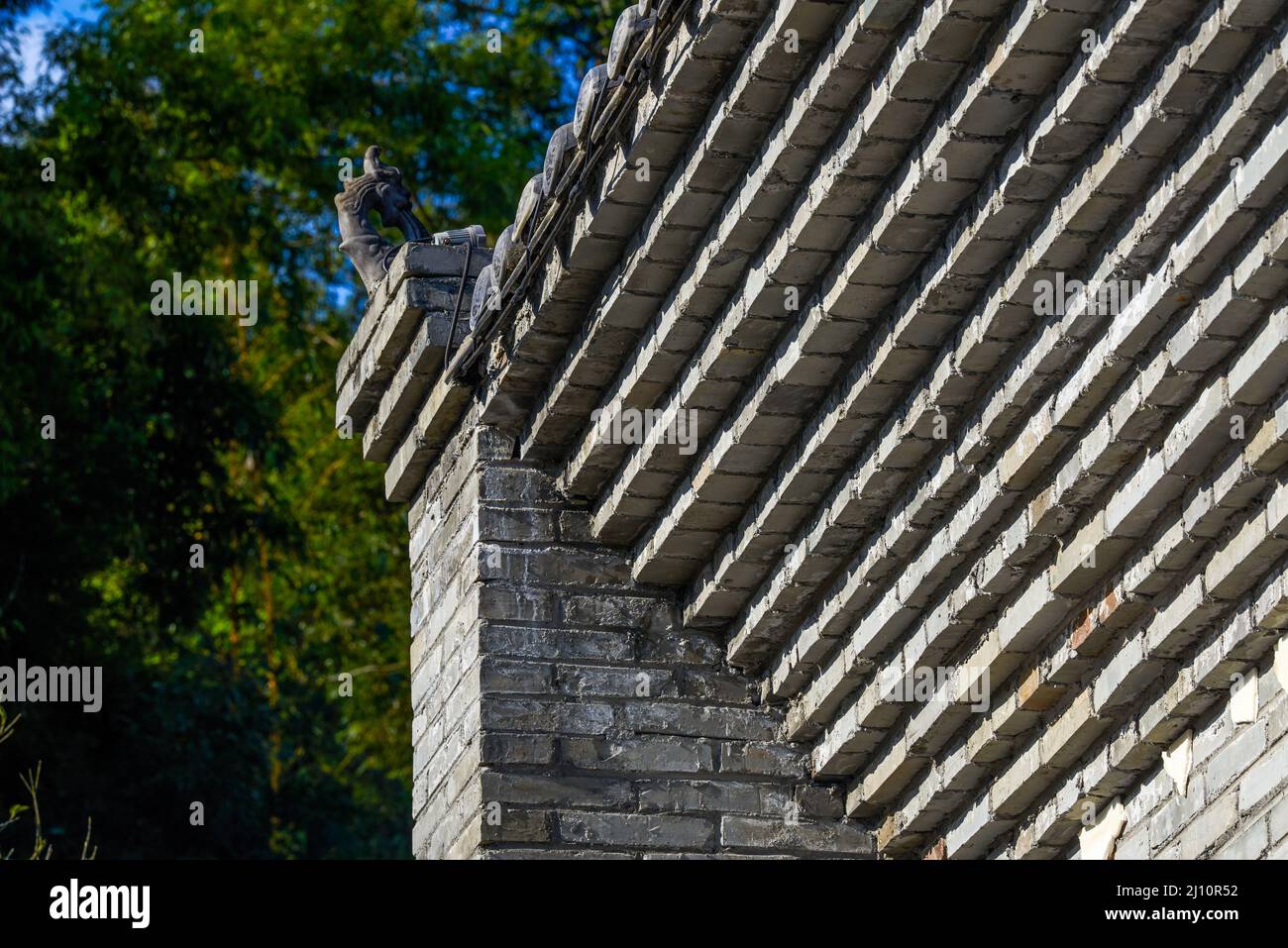 Old chinese blue bricks wall hi-res stock photography and images - Alamy