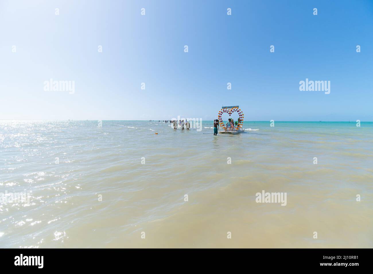 Maragogi, AL, Brazil - October 17, 2021: people walking on Moses Path ...