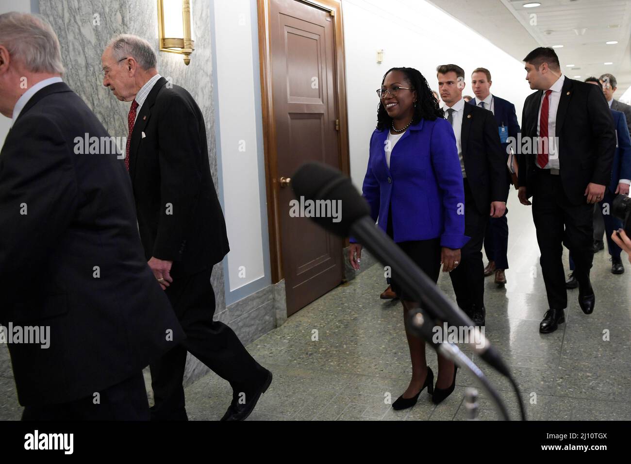 Supreme Court nominee Ketanji Brown Jackson arrive to Supreme Court ...