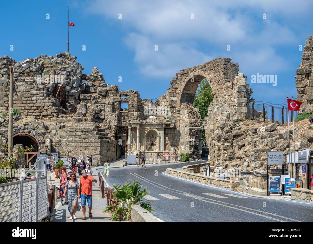 Side ancient city in Antalya province of Turkey Stock Photo - Alamy