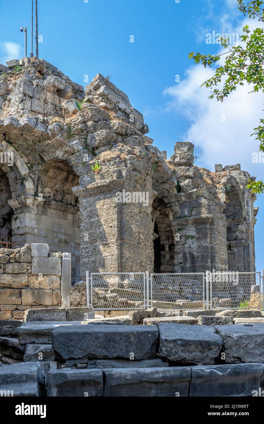 Side ancient city in Antalya province of Turkey Stock Photo - Alamy