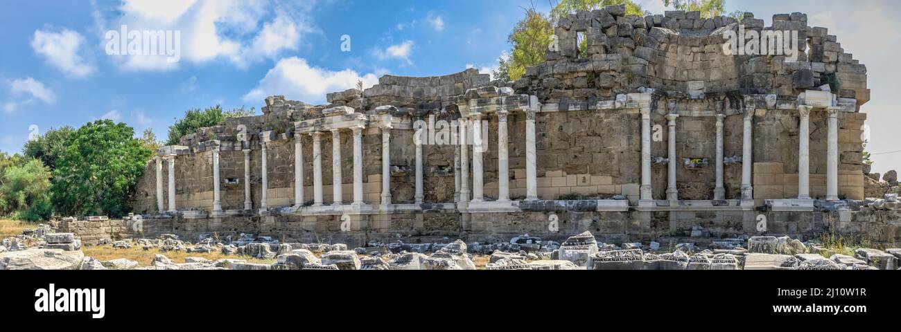 Side ancient city in Antalya province of Turkey Stock Photo - Alamy
