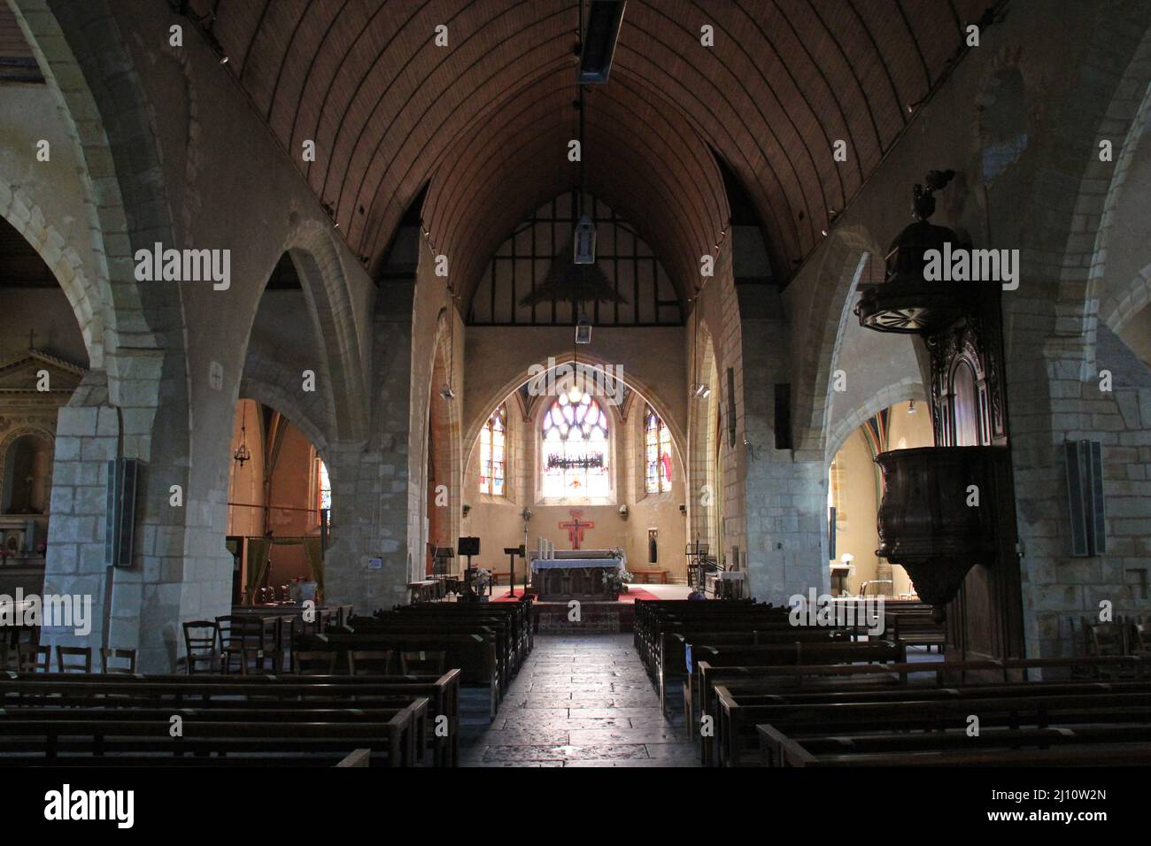 our lady church in vierzon in france Stock Photo - Alamy