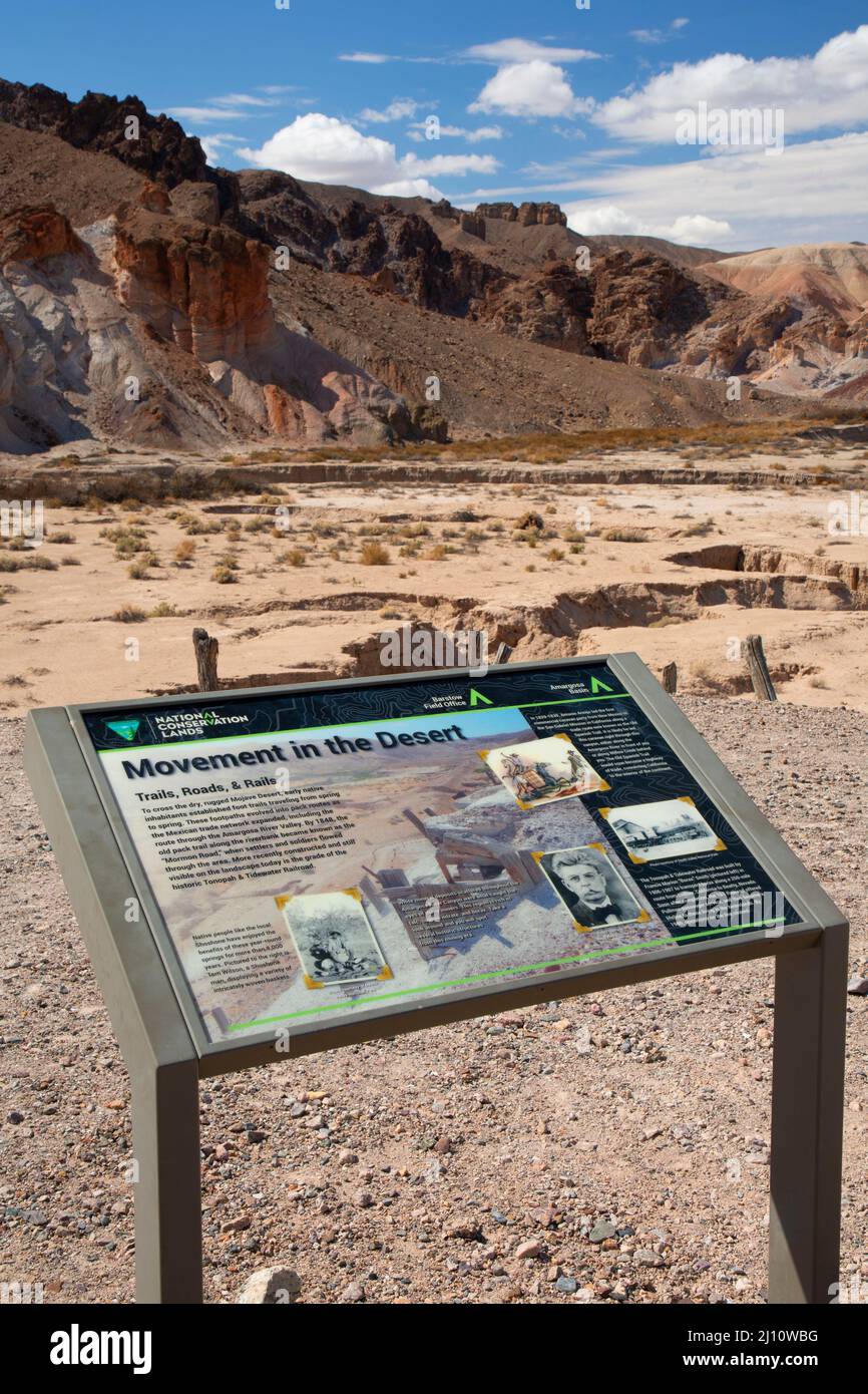 Interpretive board along Amargosa River Trail, Amargosa River Natural ...