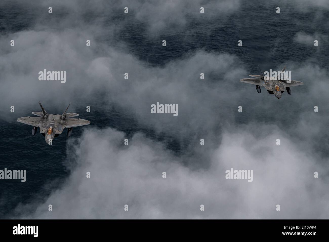 Gulf of Alaska, United States. 16 March, 2022. U.S. Air Force F-22 ...