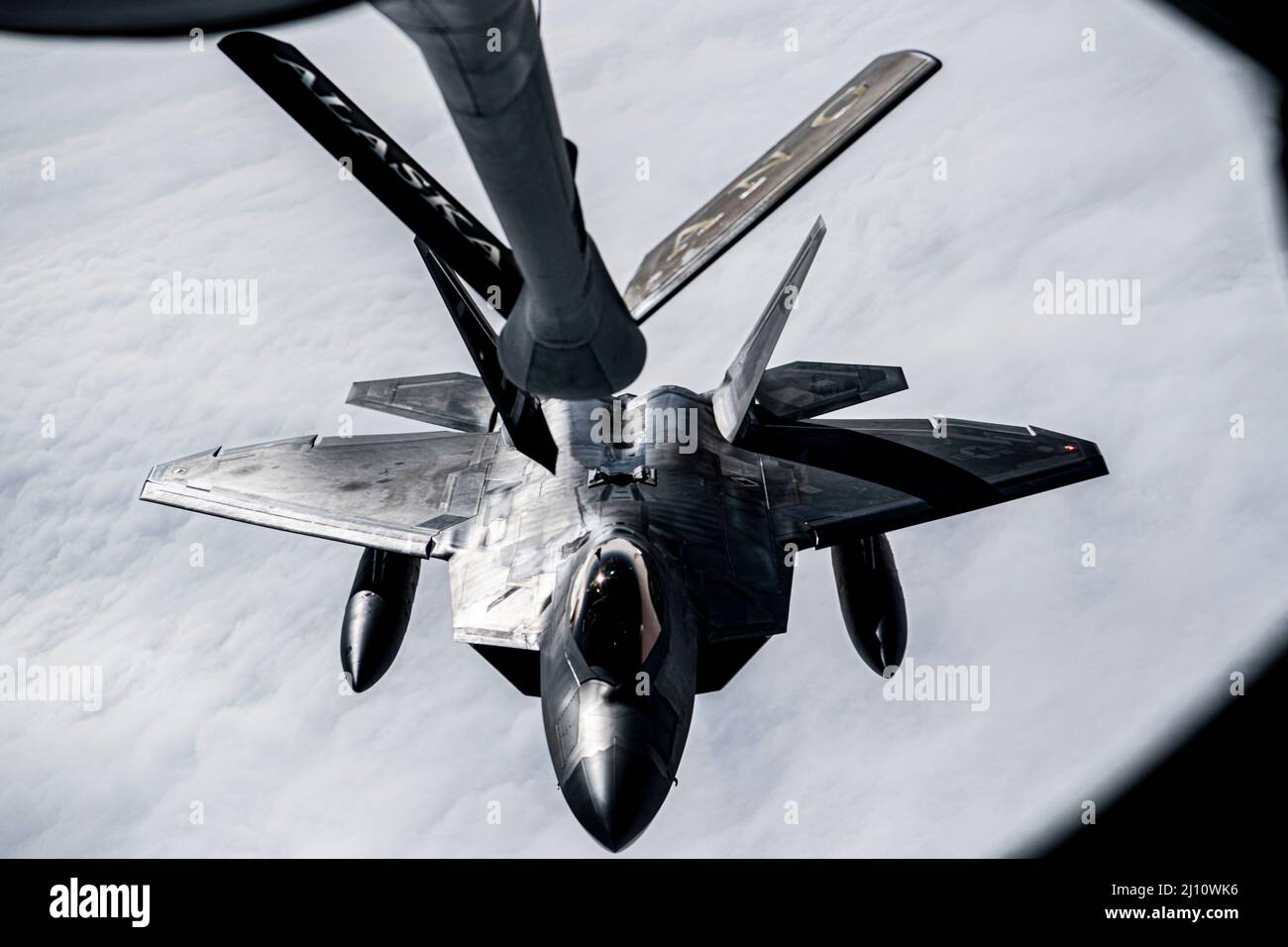 Gulf of Alaska, United States. 16 March, 2022. A U.S. Air Force F-22 ...