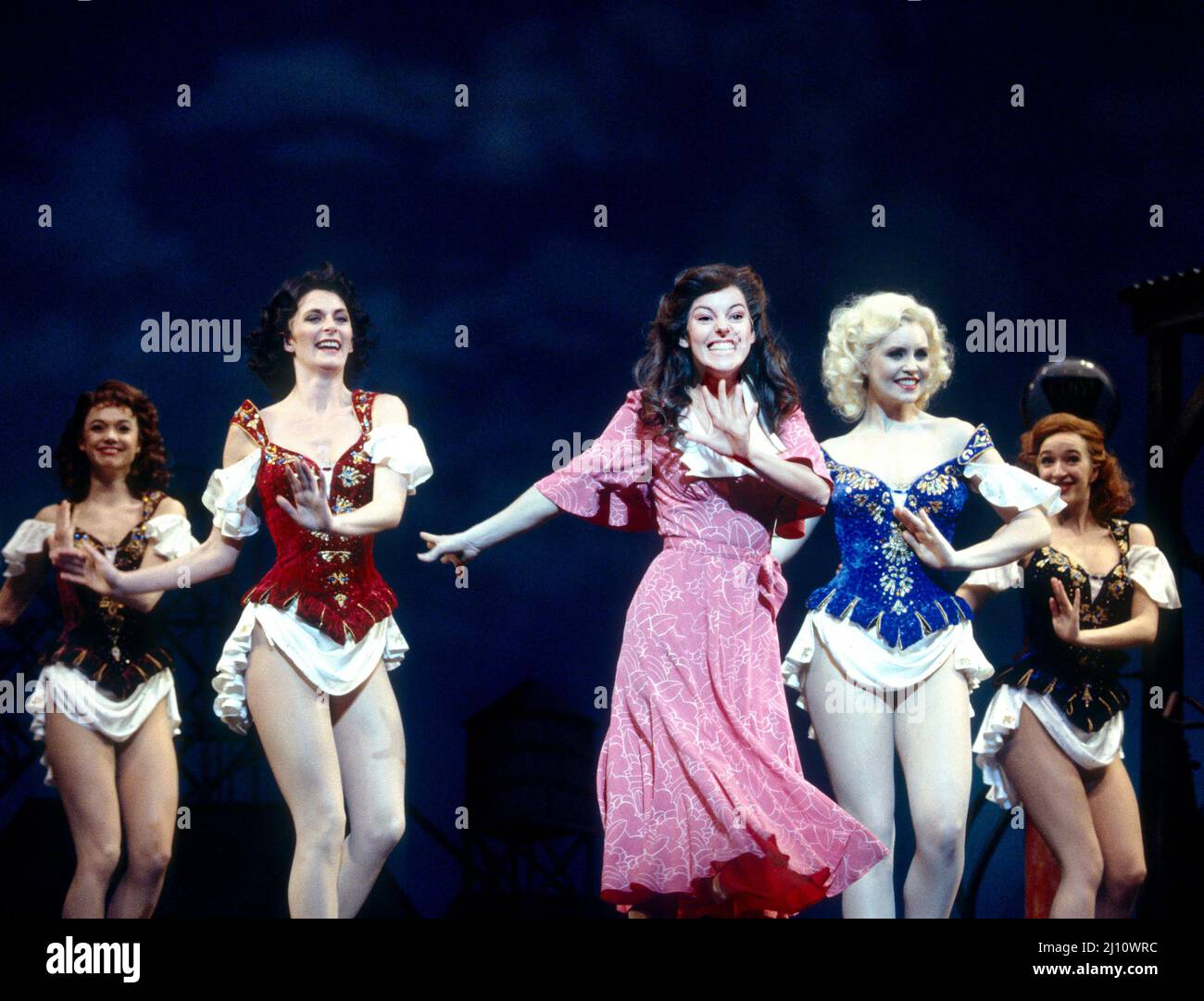 Ruthie Henshall (Polly Baker - centre) in CRAZY FOR YOU at the Prince ...