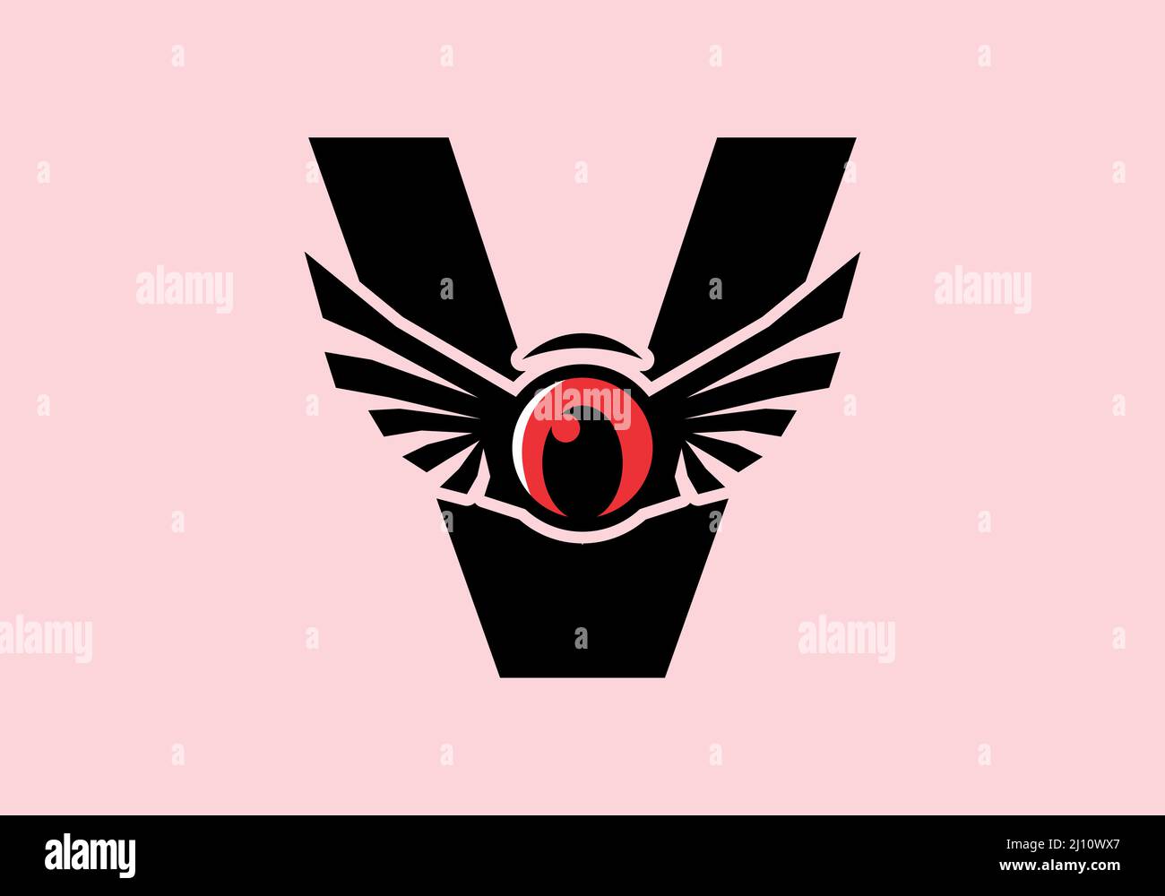 Eye logo with v letter hi-res stock photography and images - Alamy