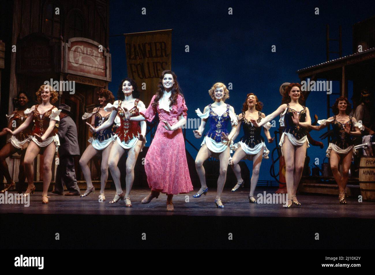 centre: Helen Way (Polly Baker) in CRAZY FOR YOU at the Prince Edward ...