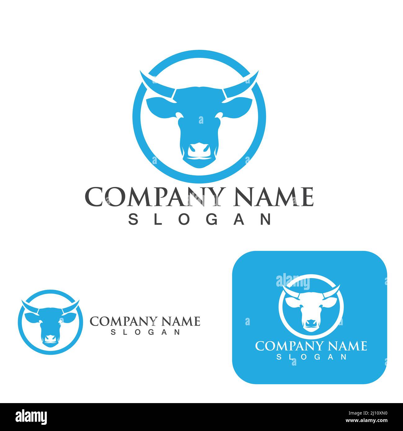 Cow head logo vector template Stock Vector Image & Art - Alamy