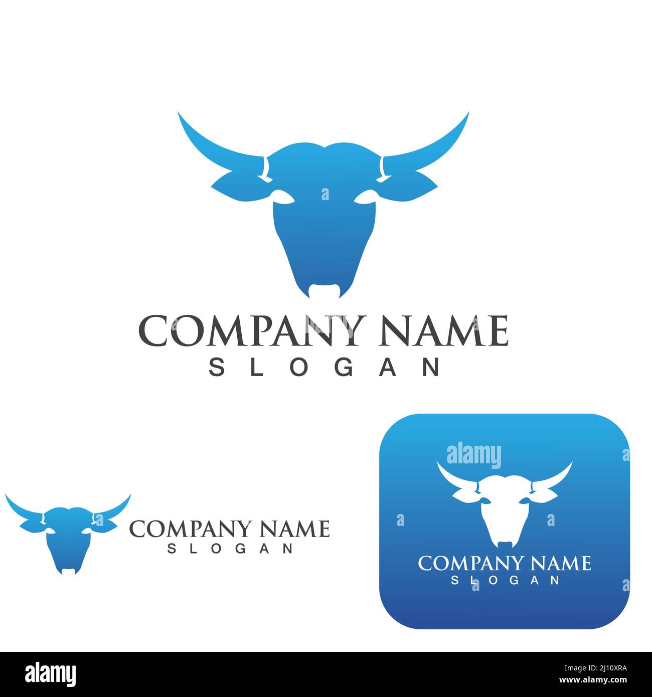 Cow head logo vector template Stock Vector Image & Art - Alamy