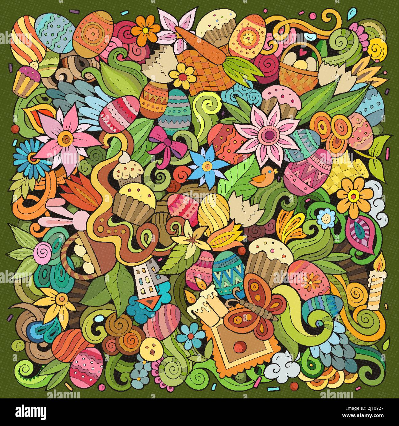 Happy Easter vector doodles illustration Stock Vector Image & Art - Alamy