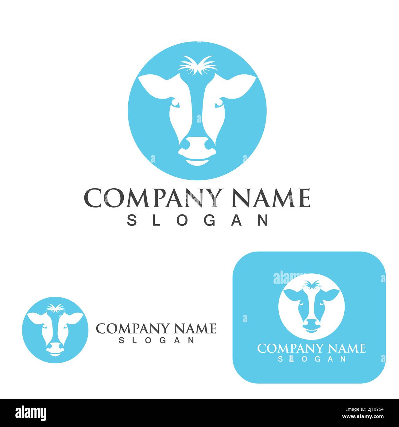 Cow head logo vector template Stock Vector Image & Art - Alamy