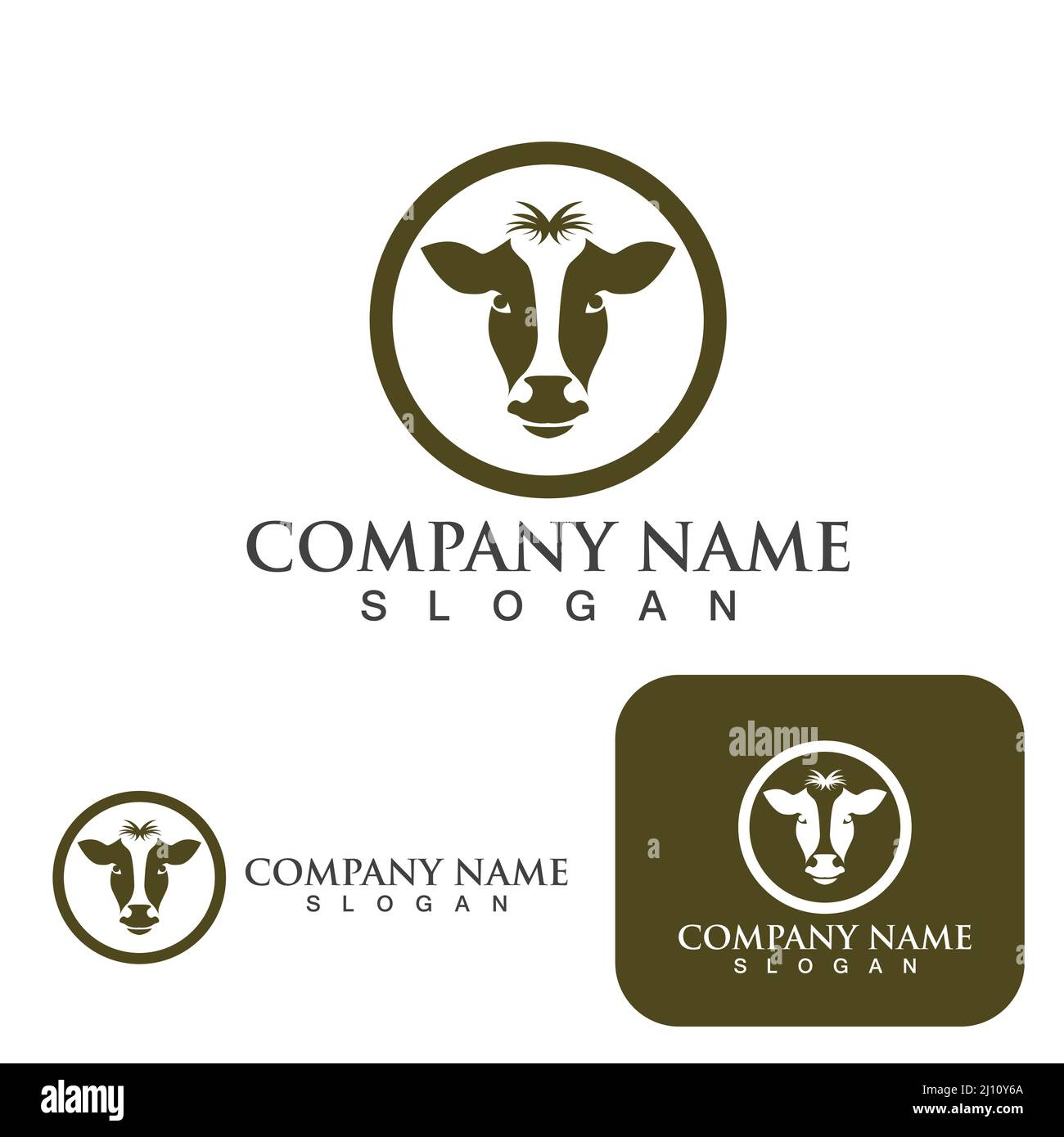 Cow head logo vector template Stock Vector Image & Art - Alamy