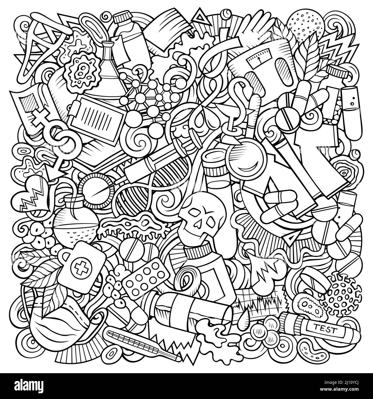 Medicine hand drawn vector doodles illustration Stock Vector Image ...