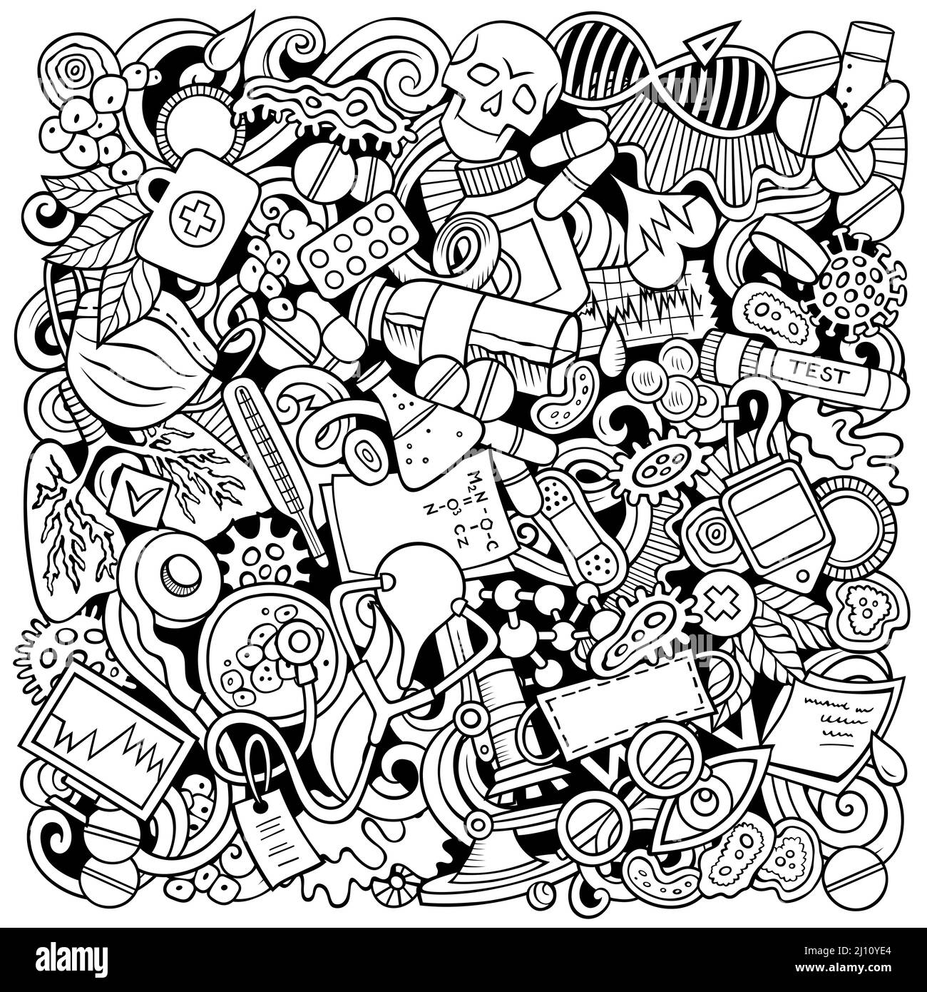 Medicine hand drawn vector doodles illustration Stock Vector Image ...