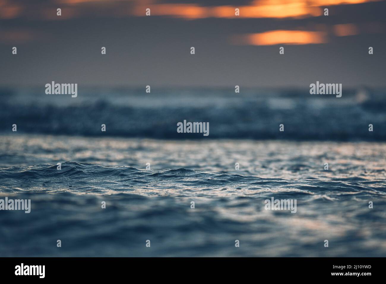 Selective of sea ripples on the sunset Stock Photo - Alamy