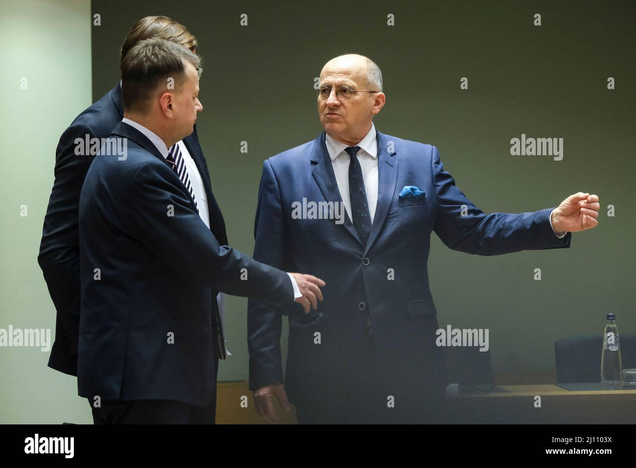 Brussels, Belgium. 21st Mar, 2022. Polish Foreign Minister Zbigniew Rau ...