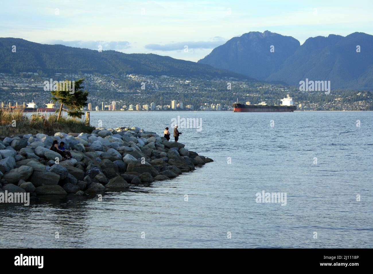 English Bay in summer time, Vancouver, British Columbia, Canada Stock ...