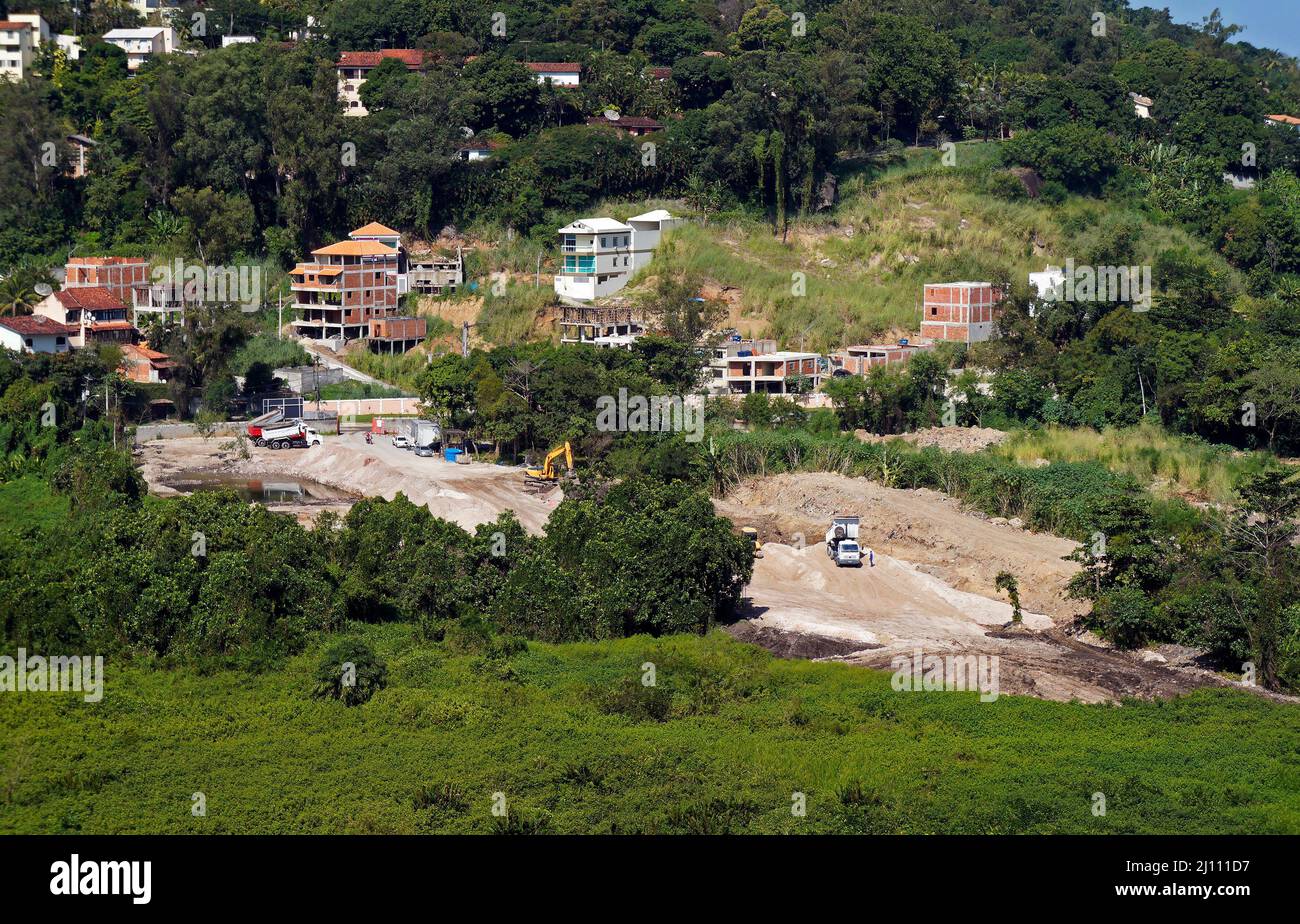 Earthmoving for building construction in Rio de Janeiro, Brazil Stock ...