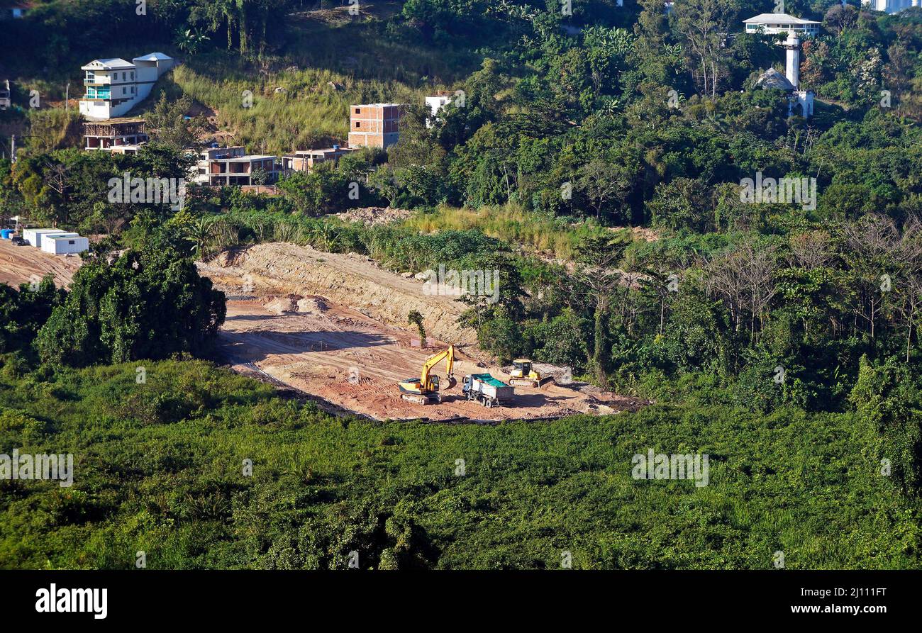 Earthmoving for building construction in Rio de Janeiro, Brazil Stock ...