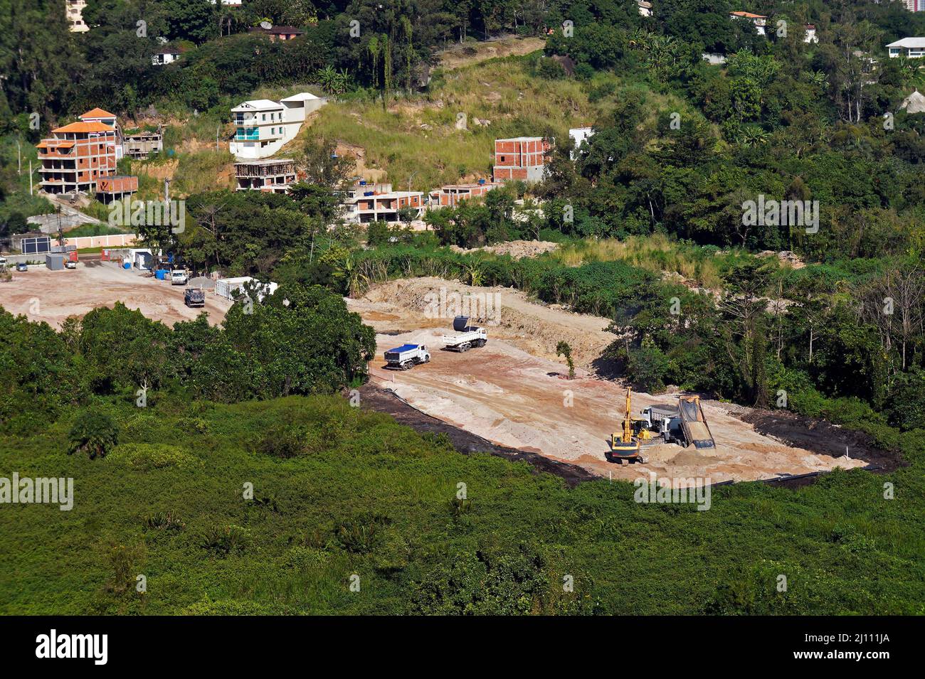 Earthmoving for building construction in Rio de Janeiro, Brazil Stock ...